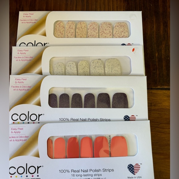 Color Street | Makeup | New Color Street Nail Strips 4 Sets Sealed ...